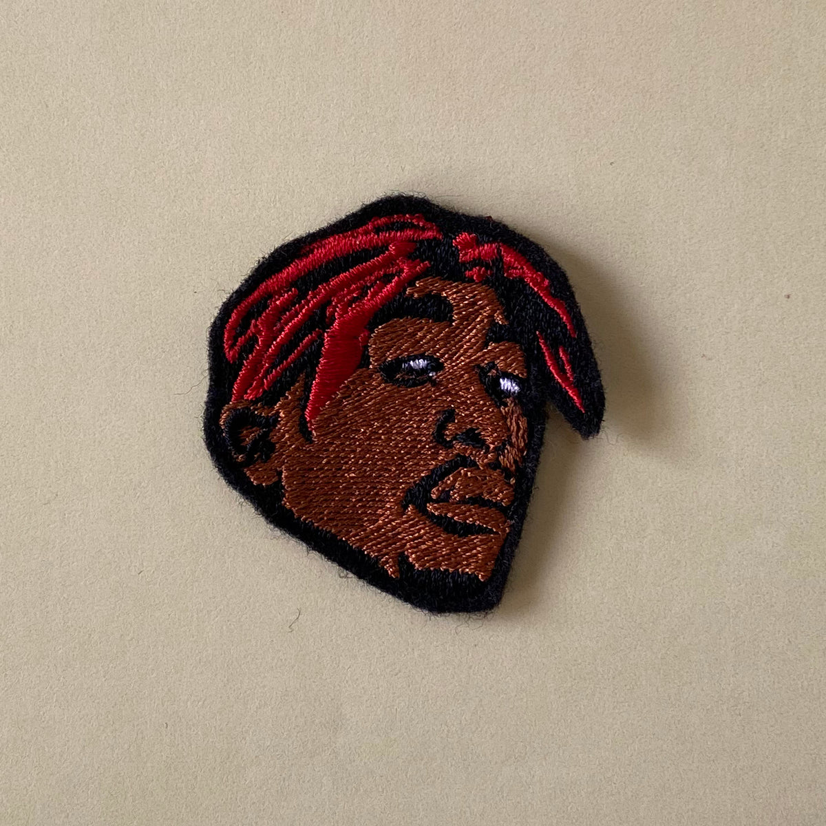 Tupac Bandana Embroidered Iron-On Patch – Badges and Patches