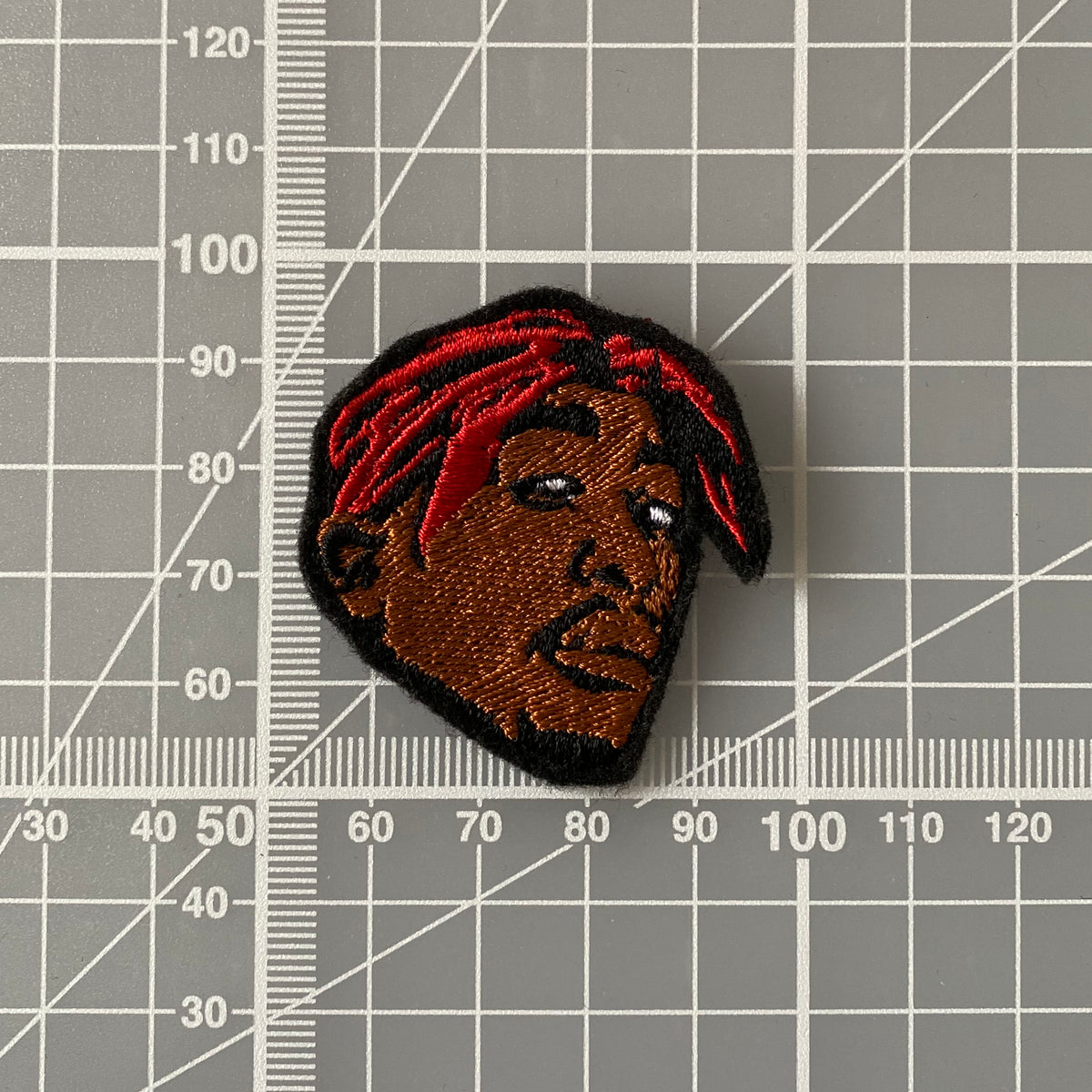 Tupac Bandana Embroidered Iron-On Patch – Badges and Patches