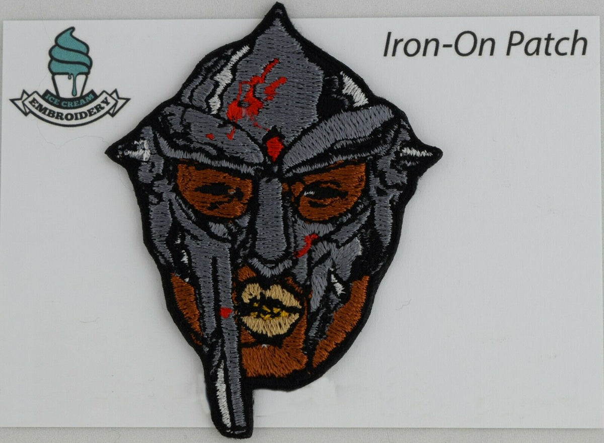MF Doom Blood Mask Embroidered Iron-On Patch – Badges and Patches