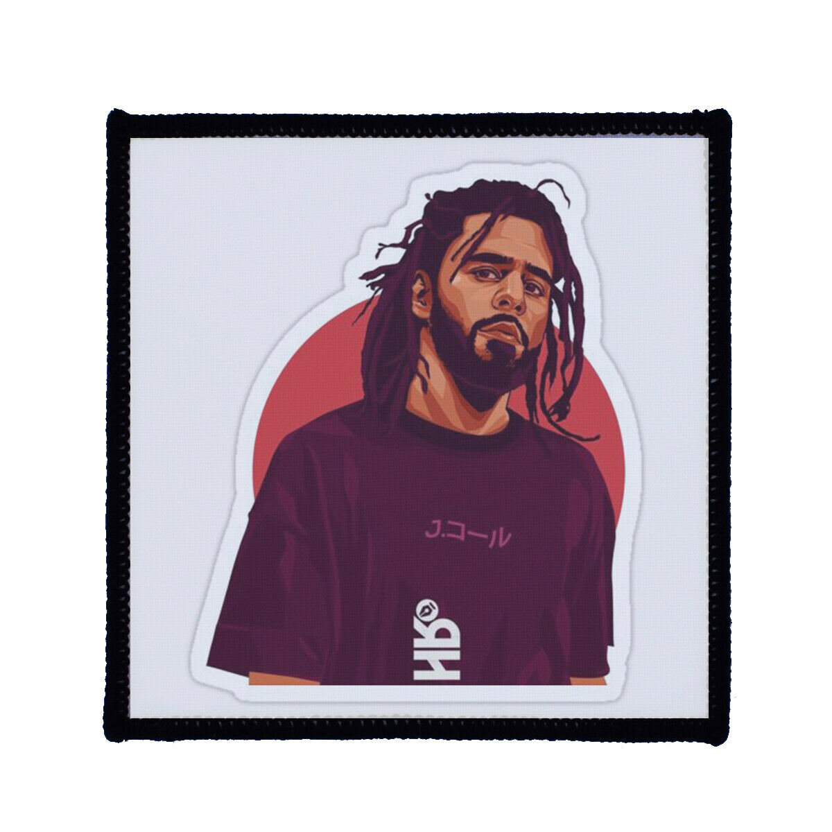 J Cole Cartoon Sew On Badge – Badges and Patches